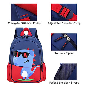 CHERUBIC Kids Toddler Little Backpack Cute Cool Dinosaur Waterpoof Scool Bookbag Backpack For Boys Girls(Red)