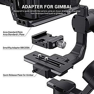 SmallRig DSLR and Mirrorless Quick Release Clamp for Arca-Type Standard Compatible with DJI Ronin S/SC ZHIYUN Crane Series Weebill S Gimbal - DBC2506