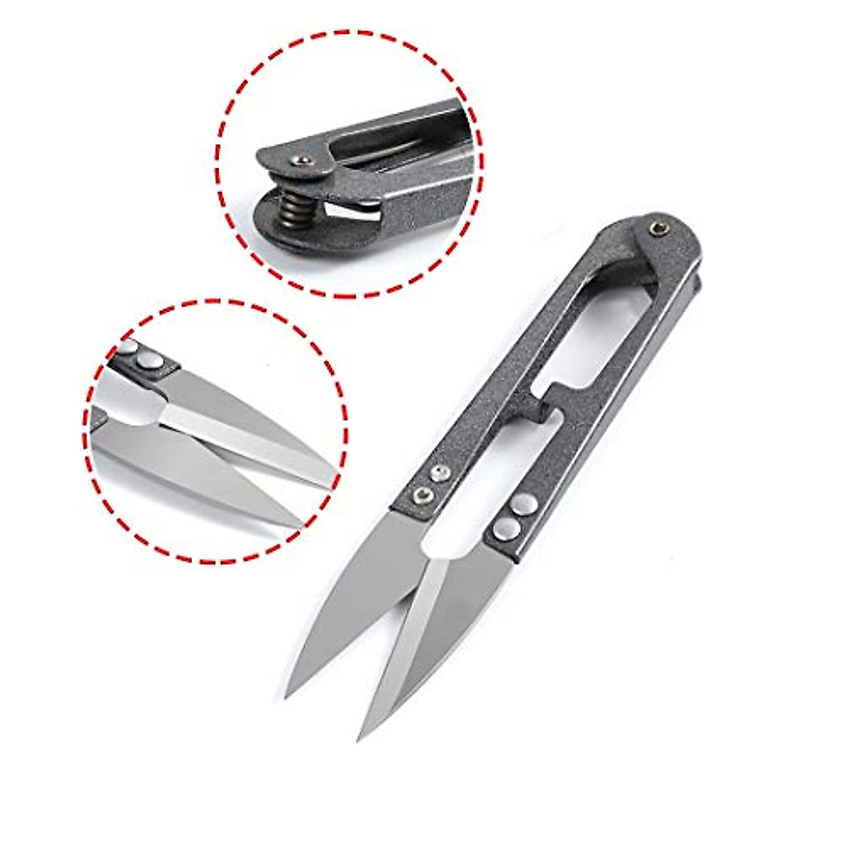 Ruwado 3 Pcs Thread Clippers Sewing Scissors 4.2 Inch Cutter Mini Snip Trimming Nipper Handheld Snippers Embroidery Clippers Sewing Scissors for Stitch Art Craft Project Tailor DIY Supplies