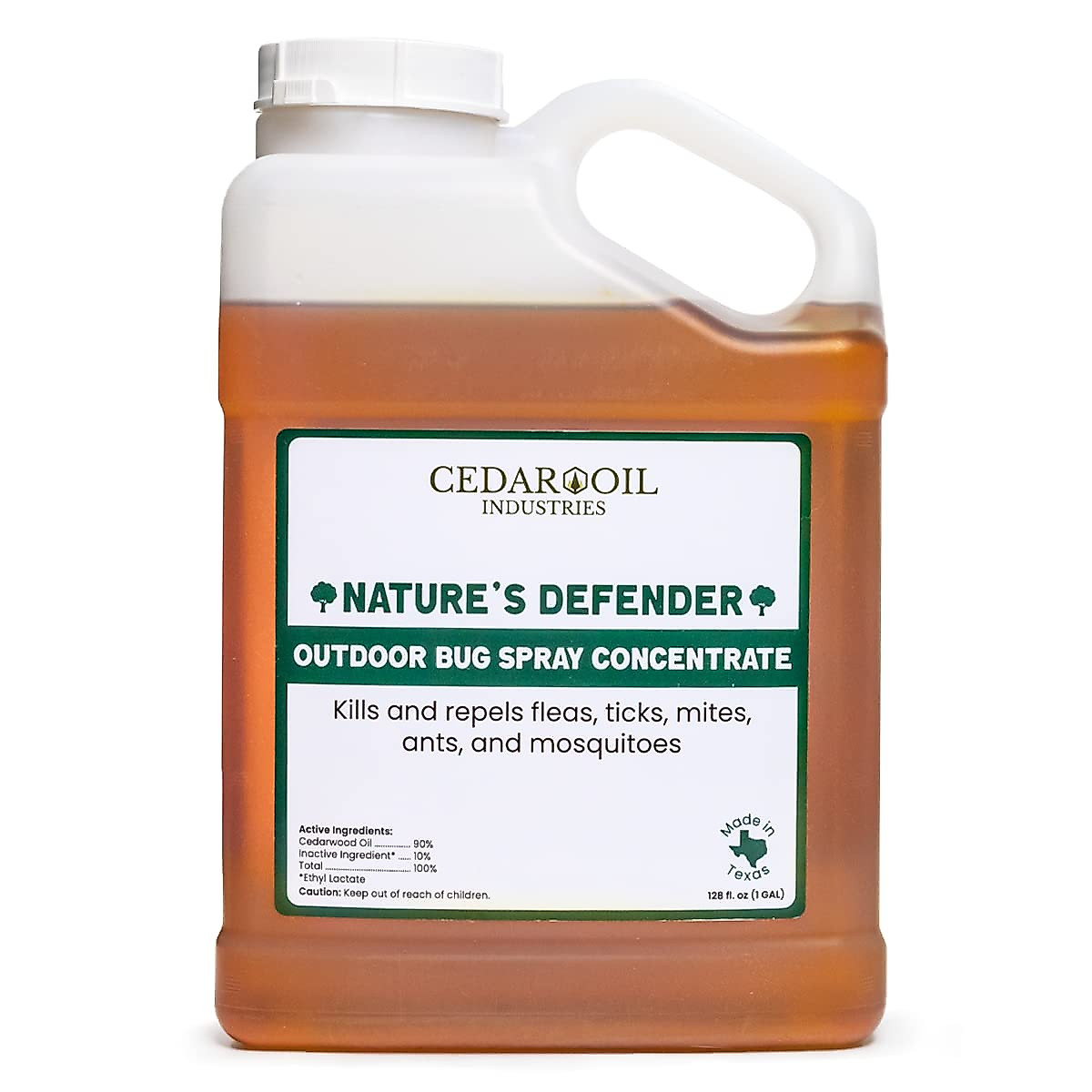 Nature's Defender Lawn & Garden Concentrate - All-Natural Pest Control for Outdoor Spaces - Repels Fleas, Ticks, Mosquitoes, and More(128 Fluid Ounces)