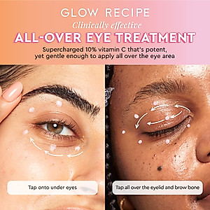 Glow Recipe Guava Vitamin C Brightening Eye Cream - Hydrating Under Eye Cream with Niacinamide, Peptides & Caffeine - Firming & Illuminating Dark Circles Under Eye Treatment for Puffiness (15ml)