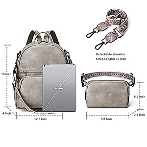 YIQUN Backpack Purse for Women, Leather Purse Backpack Shoulder Bags Fashion women backpack Travel Backpack with Belt Bag