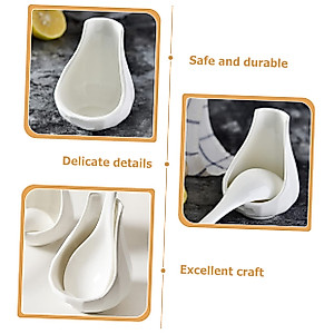 Ceramic Chopstick Holders,Fork Holder, Ceramic Spoon Holder Bulk Coffee Cooking Spoon Holder Blue Utensil Holder Copper Spoon Rest Ceramic Spoon Holders Home Spoon Rest Chopstick Holder Ceramics White