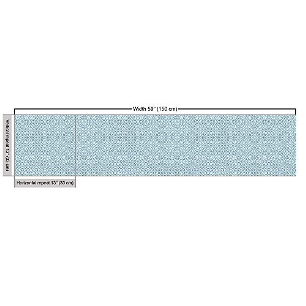 Lunarable Celtic Fabric by The Yard, Vintage Style Abstract Knot Pattern with Entangled Wavy Lines Motif, Decorative Fabric for Upholstery and Home Accents, 1 Yard, Blue Grey and White