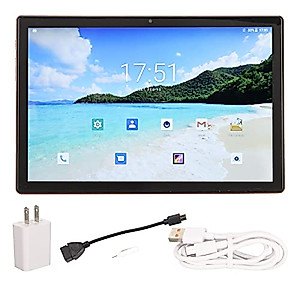 Office Tablet, 8GB RAM 256GB ROM Tablet PC Dual Camera 10.1 Inch for Family (US Plug)