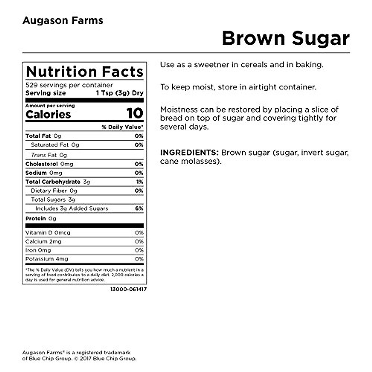 Augason Farms Brown Sugar 3 lbs 8 oz No. 10 Can