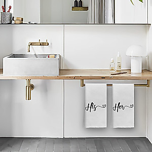 OHSUL His and Hers Highly Absorbent Bath Towels Set of 2,His and Hers Beach Towels Hand Towels,Wedding Anniversary Valentine’s Gift for Couples,Wife Husband Boyfriend Girlfriend Gifts