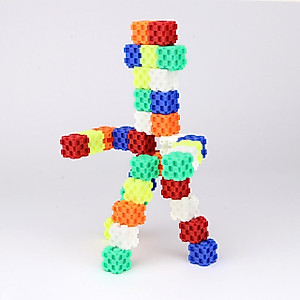 Building Blocks for Kids-72 Pcs Building Toys Set for Ages 3 & Up-Heavy Duty Plastic Blocks-Different Colored STEM Toy Building Sets-Develops Creativity, Imagination