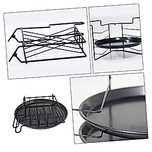 Cabilock Roasting Pan Food Platter Tray Display Dish Display Stand Pizza Pan Rest Food Plate Rack Oven Rack for Baking Hot Pot Serving Rack Pizza Plate Dish Rack Iron Vegetable Cold Dish