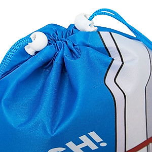 BLUE PANDA Basketball Party Favor Drawstring Gift Bags (12 x 10 in, 12 Pack)