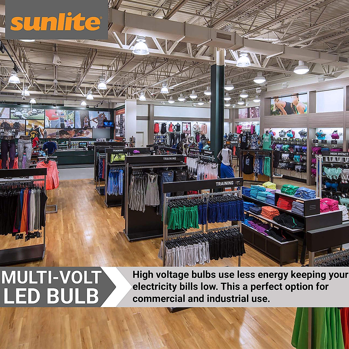 Sunlite 82109 LED A23 Light Bulb, 26 Watts (300w Equivalent), High Output, 4000 Lumens, Medium E26 Base, 120-227 Multi-Volt, Non-Dimmable, UL Listed, 4000K Cool White