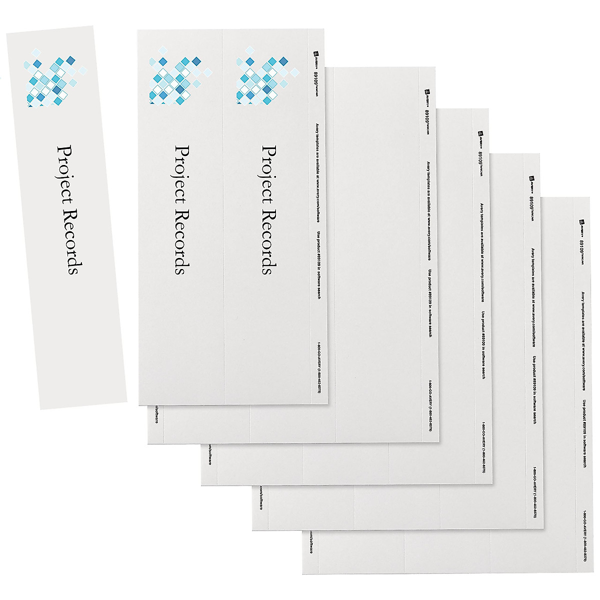 Avery Binder Spine Inserts, for 3 Inch Ring Binders with 3.5" Spine Width, 15 Cardstock View Binder Spine ID Inserts (89109)