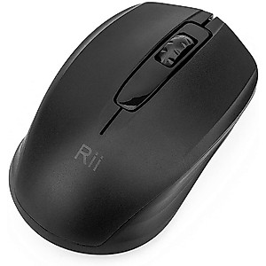 Rii Wireless Mouse, 2.4G Portable Computer Mice for PC, Laptop, Windows,Office Included Wireless USB dongle (Black)