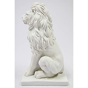 15" Sitting Down Aggressive Lion Statue Figurine Figure Vittoria Collection Made in Italy Indoor Outdoor Garden