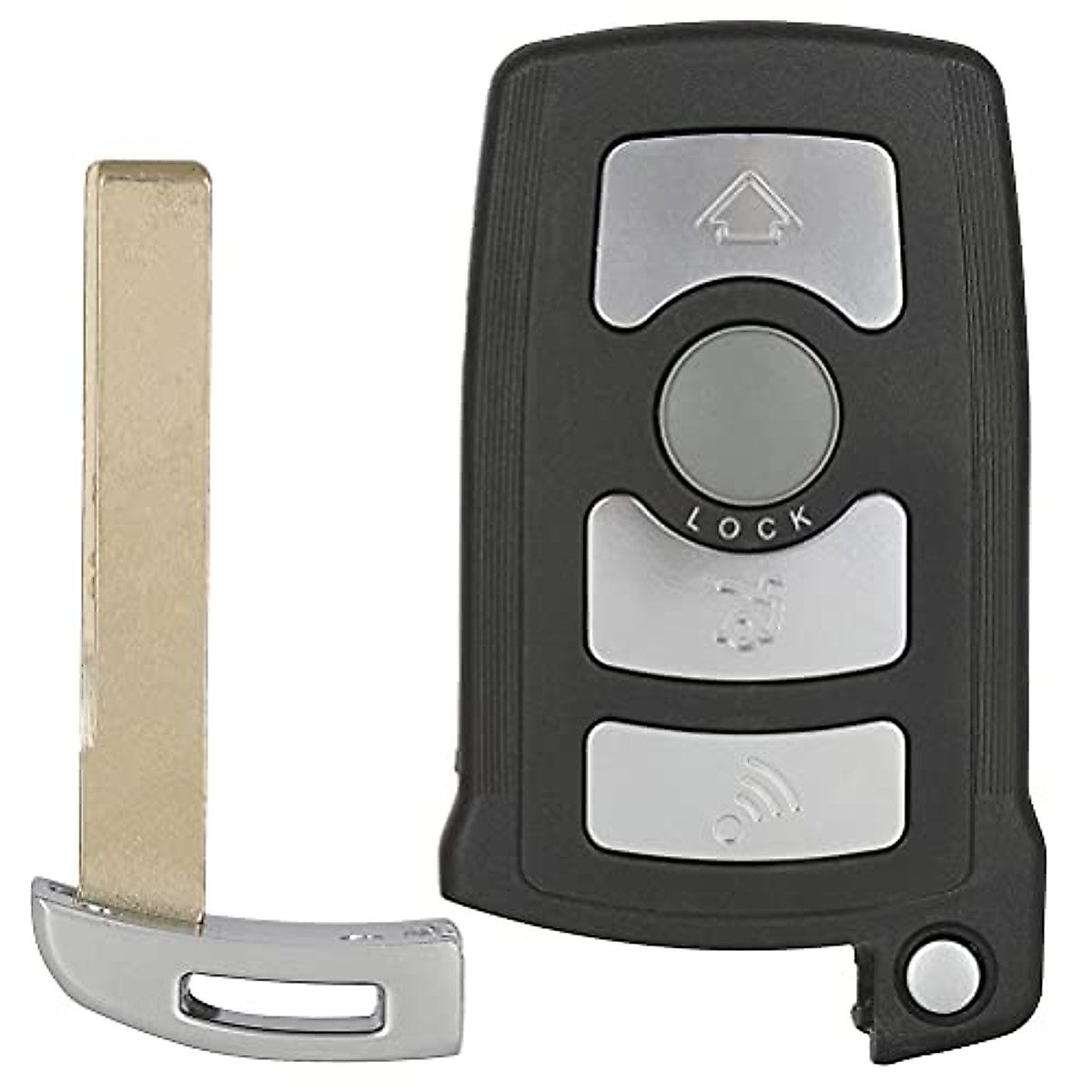 Keyless Entry Remote Key Fob X 1 for 2006-2011 for BMW for 740i for 740Li for 750i for 750i xDrive for 750Li for 750Li xDrive or 760i for 760Li (eps7866)-4 Buttons