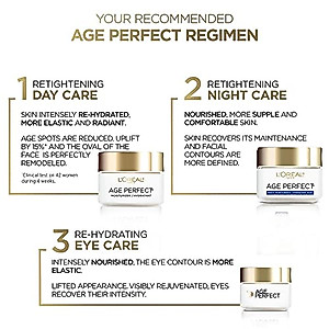 L'Oreal Paris Skin Care Age Perfect Night Cream, Anti-Aging Face Moisturizer With Soy Seed Proteins, 2.5 Oz