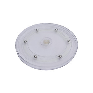 FixtureDisplays® 6" Clear Plastic Spinner Lazy Susan Turntable Organizer for Spice Rack Table Cake Kitchen Pantry Decorating 16972-NPF