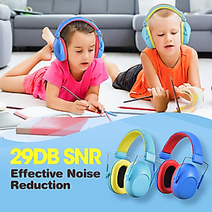 SNR35dB Hearing Protection Ear Muffs for Noise Reduction, Effective Ear Protection, Noise Cancelling Ear Muffs, Ear Protection for Shooting, Mowing, Autism, Sleeping, Safety Earmuffs with Storage Bag