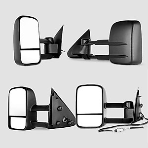 INEEDUP Tow Mirrors Towing Mirrors Fit for 1997-2003 for Ford for F150 Standard and Extended Cab with Left Right Side Power Operation Non-Heated Without Turn Signal Light
