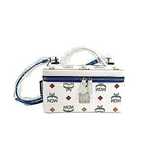 MCM Women's White Rockstar Rainbow Spectrum Visetos Vanity Case Box Bag MYZ9SSV60WA