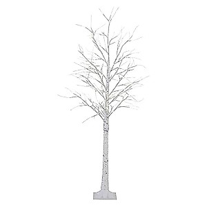 AAMNA White Birch Tree Floor Lamps for Living Room Modern Led Christmas Simulation Tree Standing Lights Living Room Bedside Bedroom Romantic Decoration