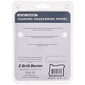 Drill Doctor DA31320GF 180 Grit Diamond Replacement Wheel for 350X, XP, 500X and 750X