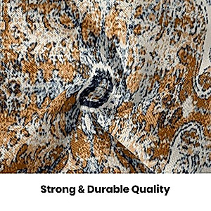 AEIOAE Boho Pillow Covers 20x20 Inch Set of 2,Carpet Pattern Throw Pillows Case,Rust Blue Ethnic Design Outdoor Decorative Square Linen Farmhouse Decor Cushion Covers for Home Sofa Bed Couch