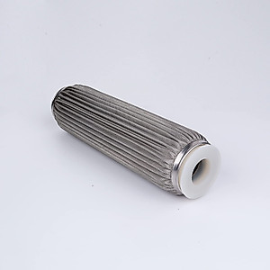 Amwater Stainless Steel Re-Cleanable Filter Cartridge For 20"Filter Housing,20 "Length,2.5 "OD(100 micron)