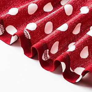 DRESHOW Polka Dot Basic Versatile Stretchy Flared Casual Mini Skater Skirt for Women Girls