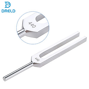 440 Hz Tuning Fork, A440Hz Tuning Fork with Silicone Hammer Bag for Violin Guitar Tuner Instrument, DNA Repair Healing, Sound therapy, Perfect Healing, Balancing, Healers, Vibration