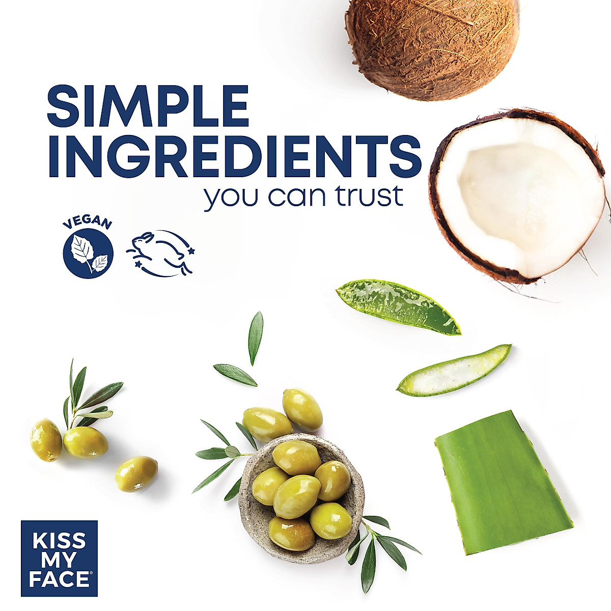 Kiss My Face Coconut Hand Soap, Tropical Moisture Cleanse, With Added Yarrow And Coconut Water, Easy To Use Hand Soap Pump, Coconut Scented, Cruelty Free & Vegan Soap, 9 Fl Oz Bottle