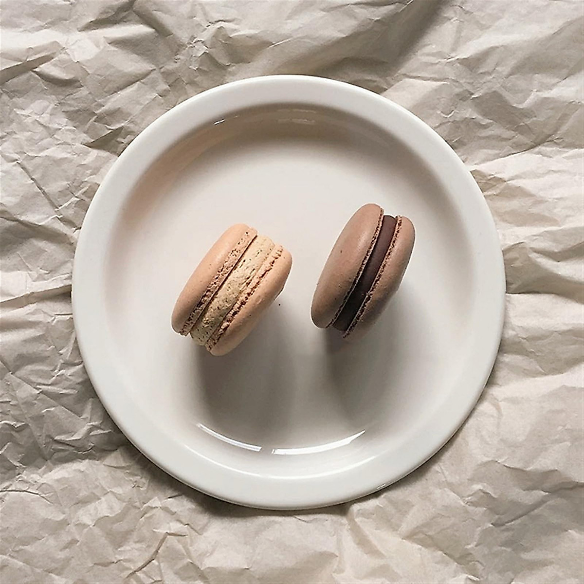 EERINESS Dinner Plates Set Fruit Tray Dessert Plate Plain White Dinner Plate Restaurant Kitchen Regular Dinner Plate Compact Disc Coffee Shop Dessert Flat Plate Kitchen Salad Bowl (Color : Large)