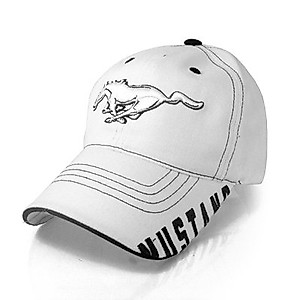 Ford Mustang Bill Edge White Baseball Cap