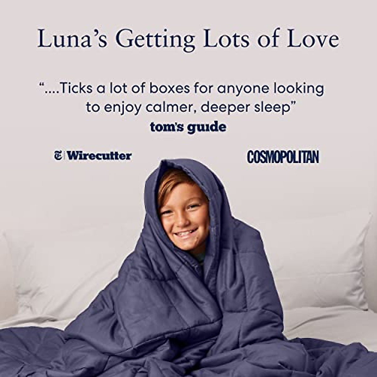 Luna [ Cooling Silky Bamboo Weighted Blankets 100% Lyocell Premium Quality Weighted Cooling Blanket | Breathable All Season Calming Blanket for Adults [15lbs - Queen - 60" x 80"] [Dark Grey]