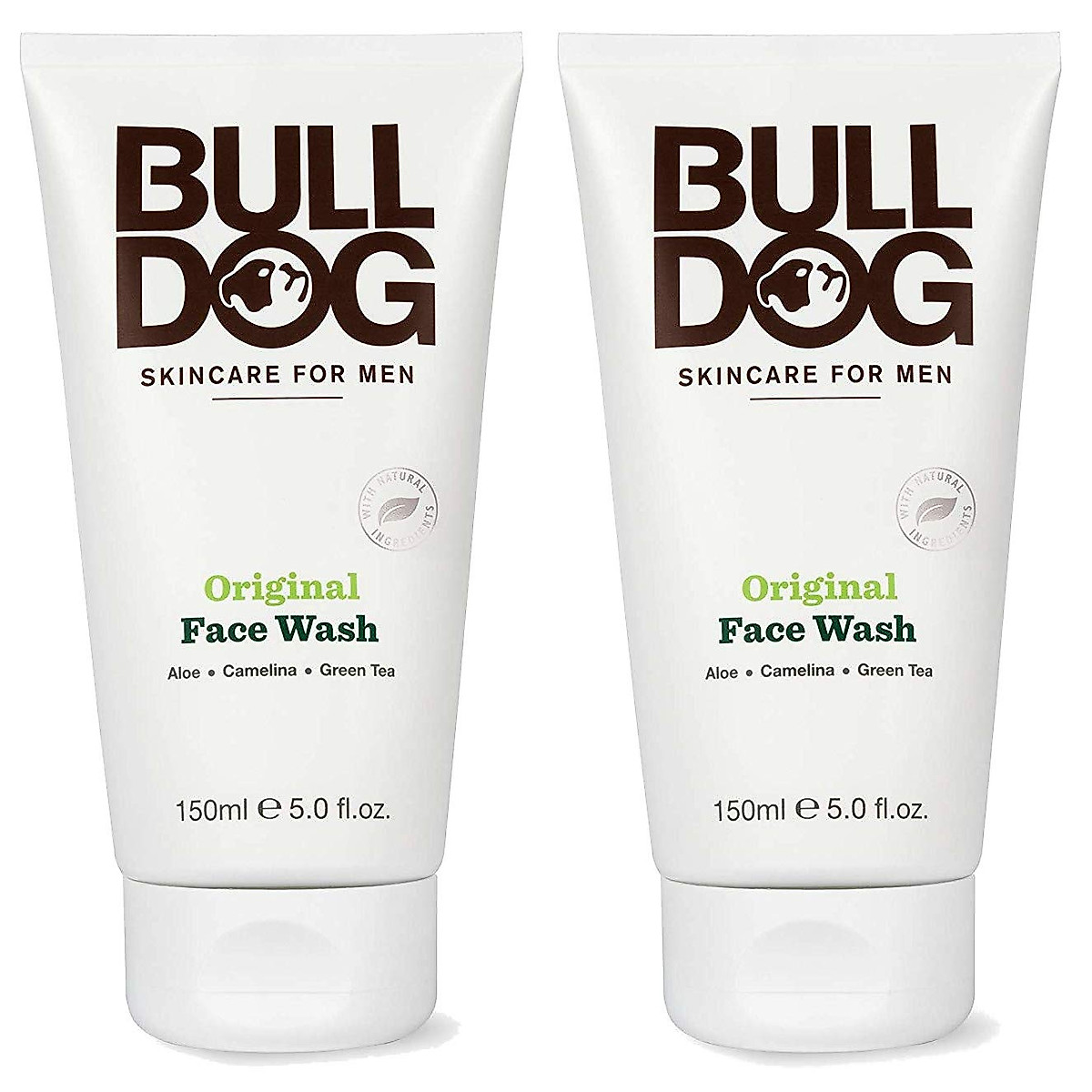 Bulldog Skincare and Grooming For Men Original Face Wash, Pack of 2, 5 Ounce