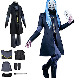 Nozfeon Rimuru Cosplay Costume,Rimuru Tempest Costume Rimuru Cosplay Outfit Mask Halloween