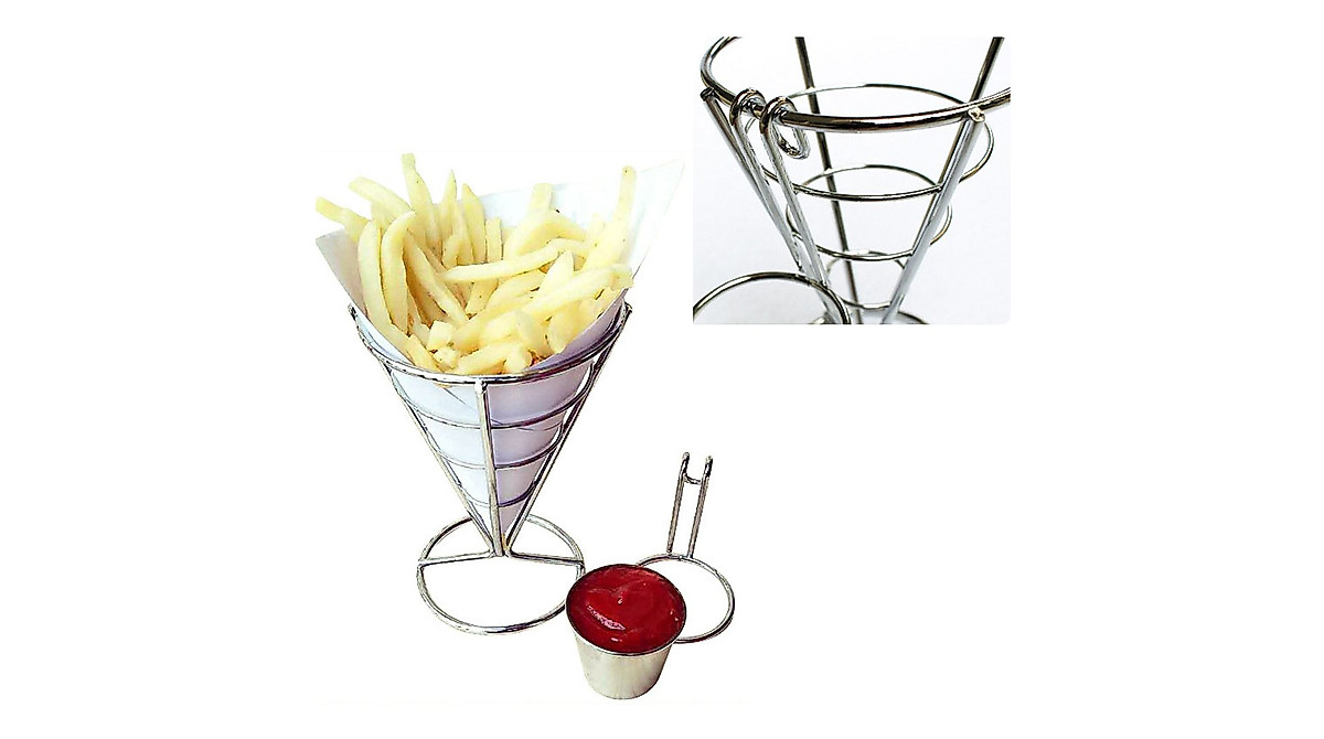Stylish French Fry Stand Set - BESTonZON Cone Holder