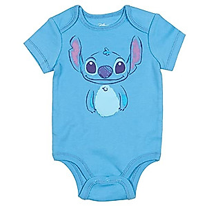 Disney Mickey Mouse Lion King Pooh Bear Tigger Stitch Baby 5 Pack Bodysuits Newborn