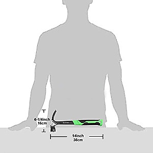 Hurricane Framing Hammer, 20 Oz, One-piece Forged with Magnetic Nail Holder, Shock-Absorbing handle