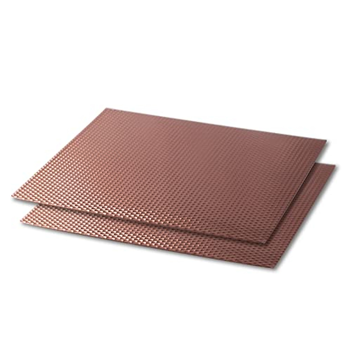Heat Resistant, Non-Slip, Metal Counter / Table Protector Mat, Large - 14" x 17" - 2 Pack - Copper Color