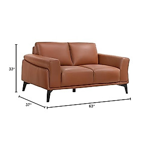 New Classic Furniture Como Loveseat, Terracotta