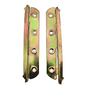 JCBIZ 4pcs Hardware Bed Hinge Connector 8" Bed Rail Brackets for Bed Frame Bed Rail Headboards Footboards