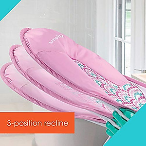 Summer Deluxe Baby Bather (Bubble Waves) - Bath Support for Use in the Sink or Bathtub - Includes 3 Reclining Positions