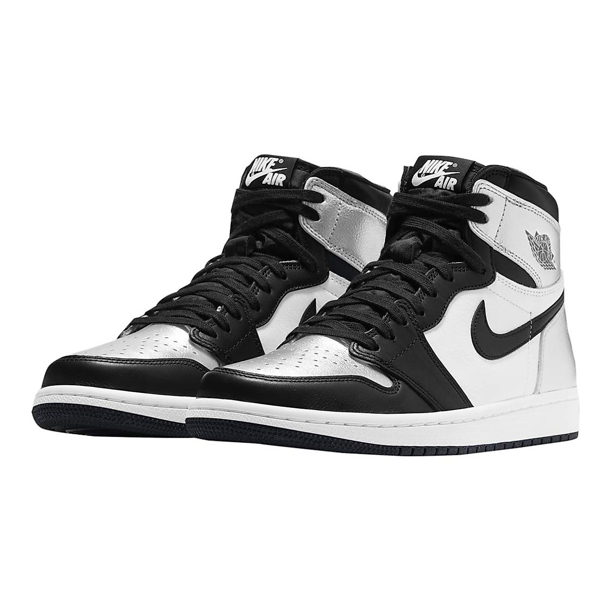 Jordan Womens Air 1 Retro High OG WM CD0461 001 Silver Toe - Size 12W