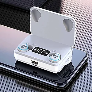 Wireless Earbuds,Bluetooth 5.0 Headphones with Charging Case,in Ear Headset Noise Cancelling Microphone,LCD Display, for Sports/Working