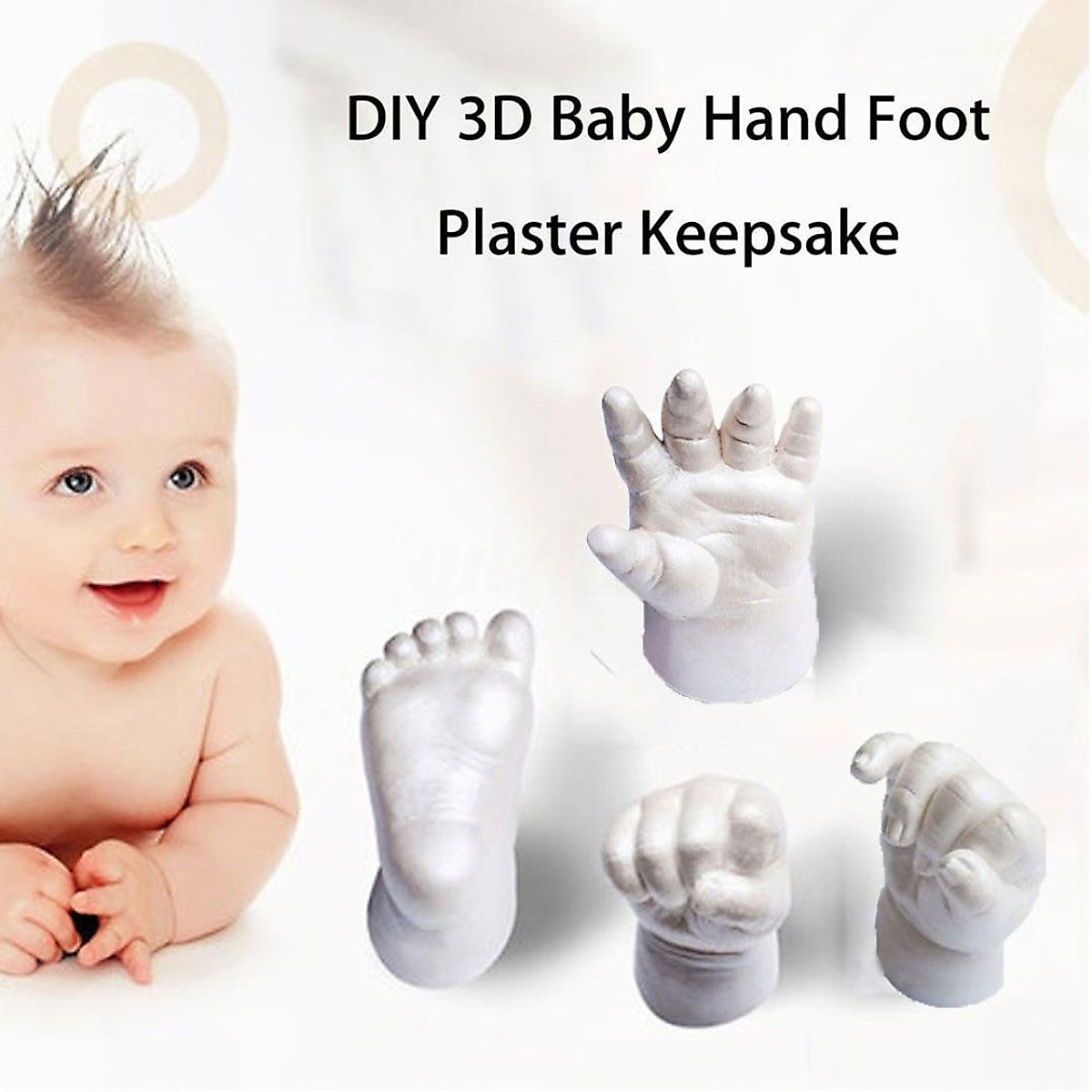Keepsake Hands DIY Plaster Statue Casting Kit - Cast Baby Hand & Foot
