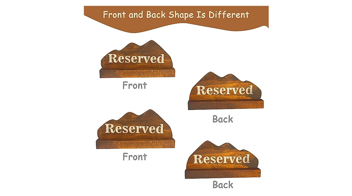 Heavy Reserved Table Signs for Weddings & Events (4PCS)
