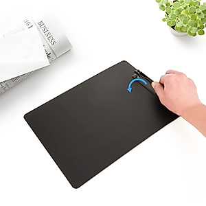 Rammos Magnetic Clipboards 2 Packs Black Clip Board with Magnetic 12.3" x 8.9" Clipboard for Office Classroom Home Refrigerator(Black)