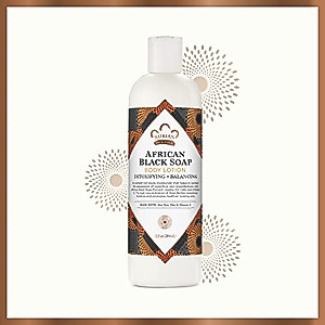 Nubian Heritage Body Lotion African Black Soap for Dry Skin Paraben Free Body Moisturizer, 13 oz