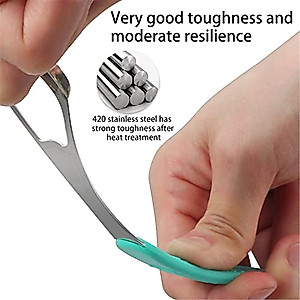 Adult Tongue Tongue Coating Scraper Oral Care Tongue Cleaning Scraper Tongue Coating Cleaning Scraper Oil Control (D, One Size)